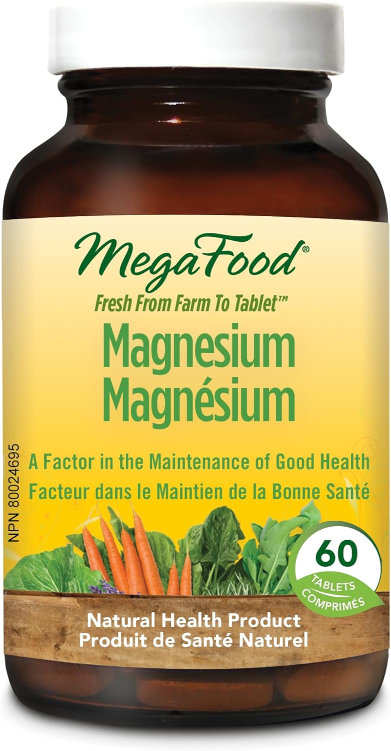 MegaFood Magnesium 60 Tablets – Metabolism, Bone & Heart Support