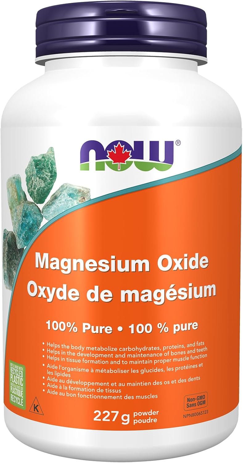 Now Magnesium Oxide Powder (227g) — Pure Energy & Muscle Support