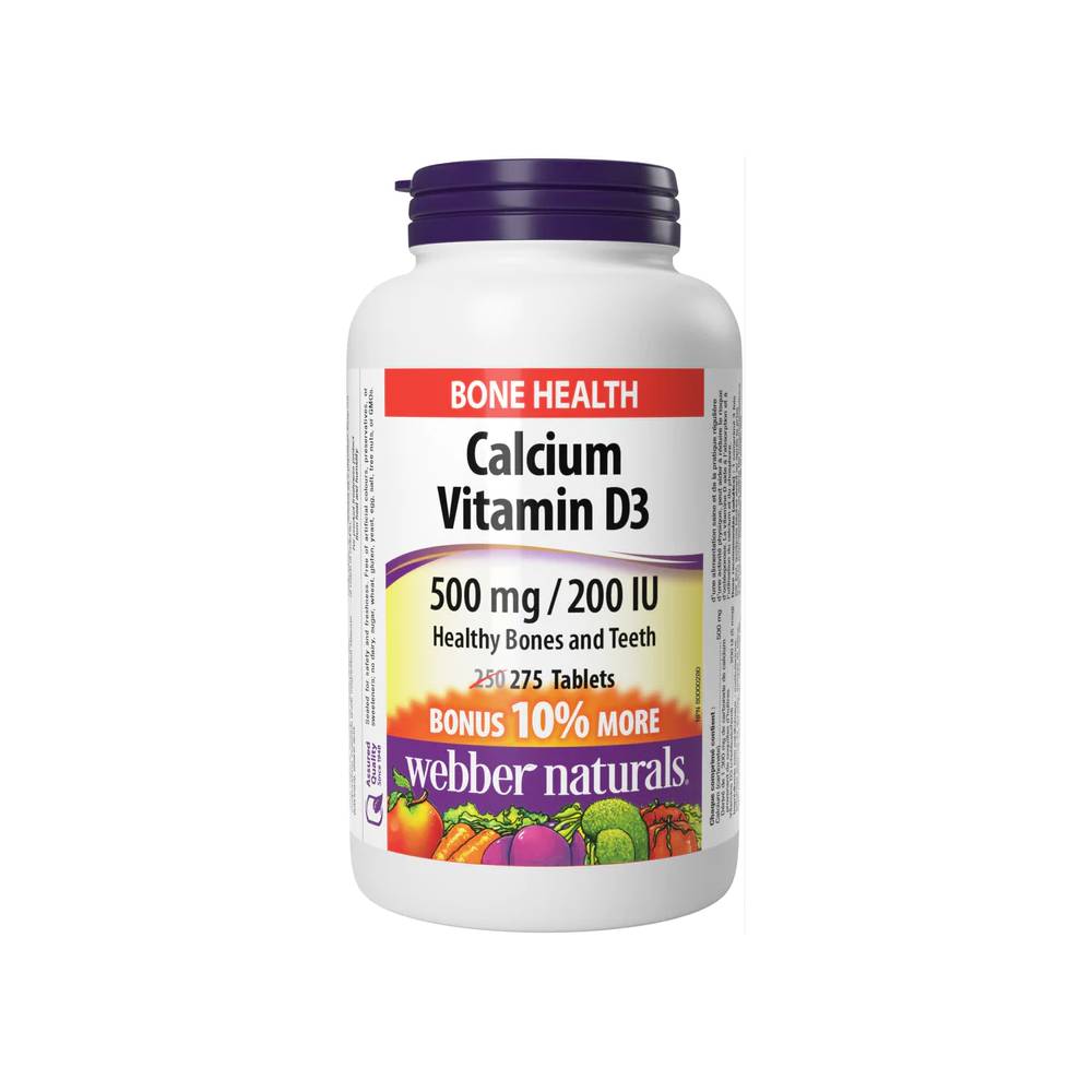 Webber Naturals Calcium Vitamin D3 500 mg/200 IU