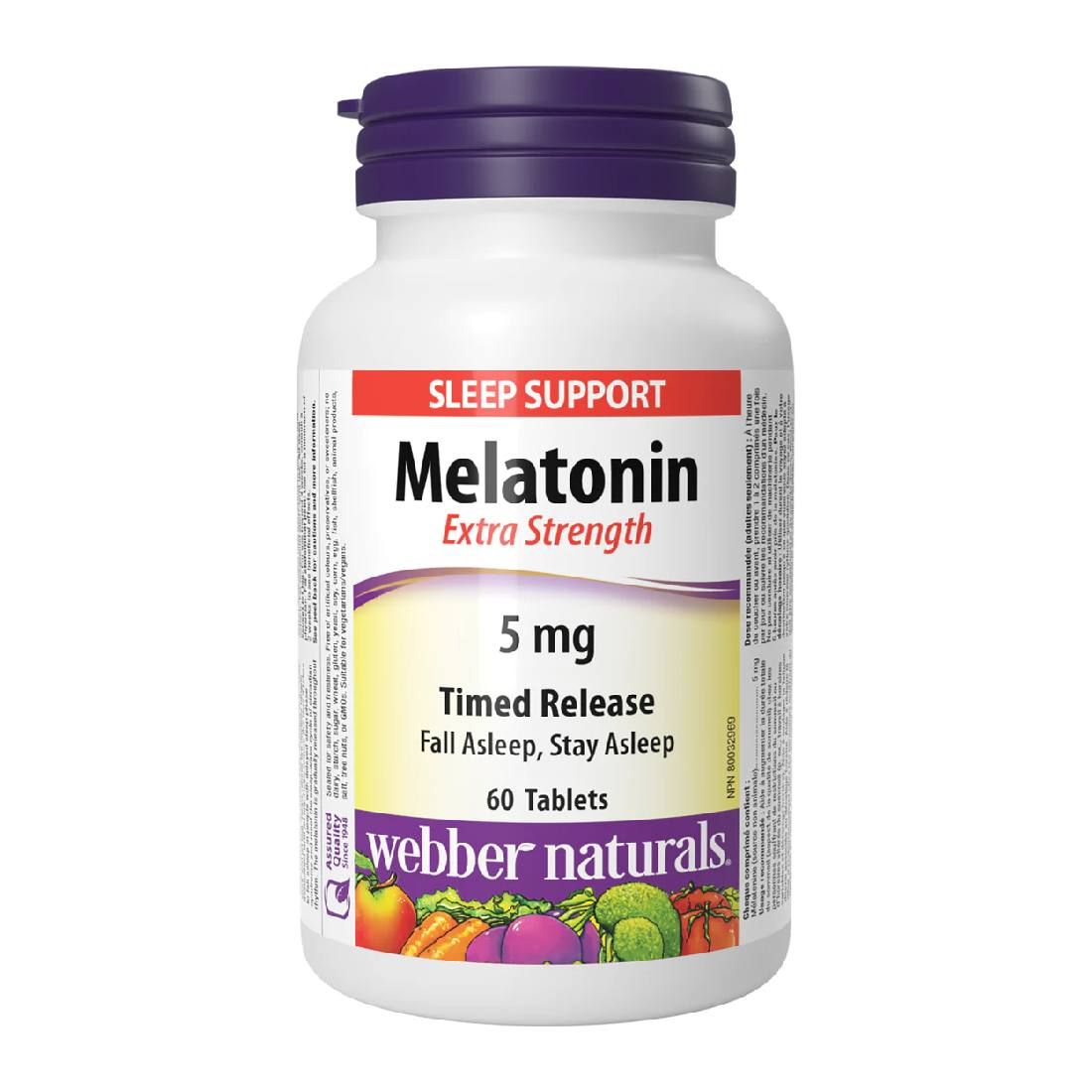 Webber Naturals Melatonin Extra Strength Timed Release 5 mg