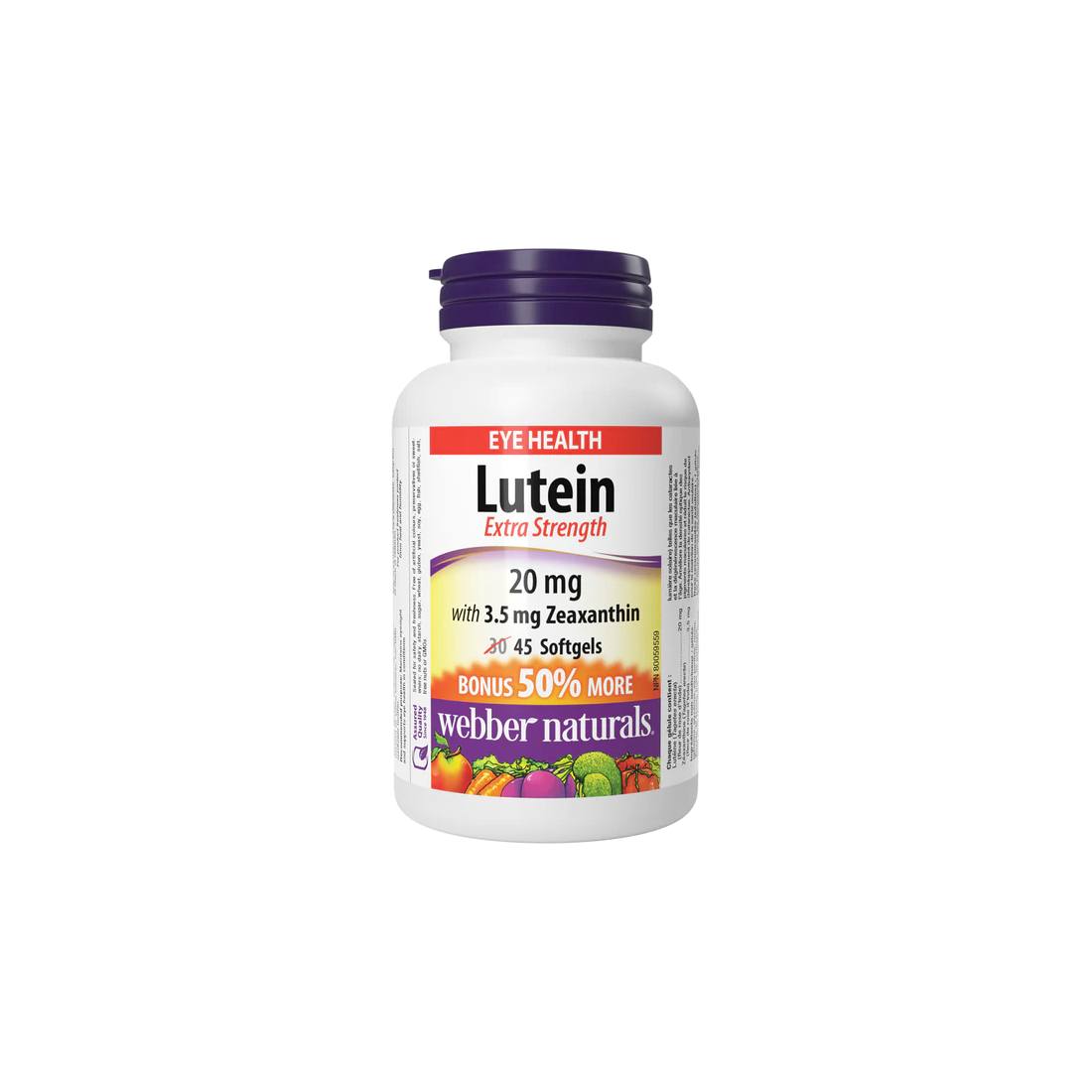 Webber Naturals Lutein Extra Strength with 3.5 mg Zeaxanthin 20 mg