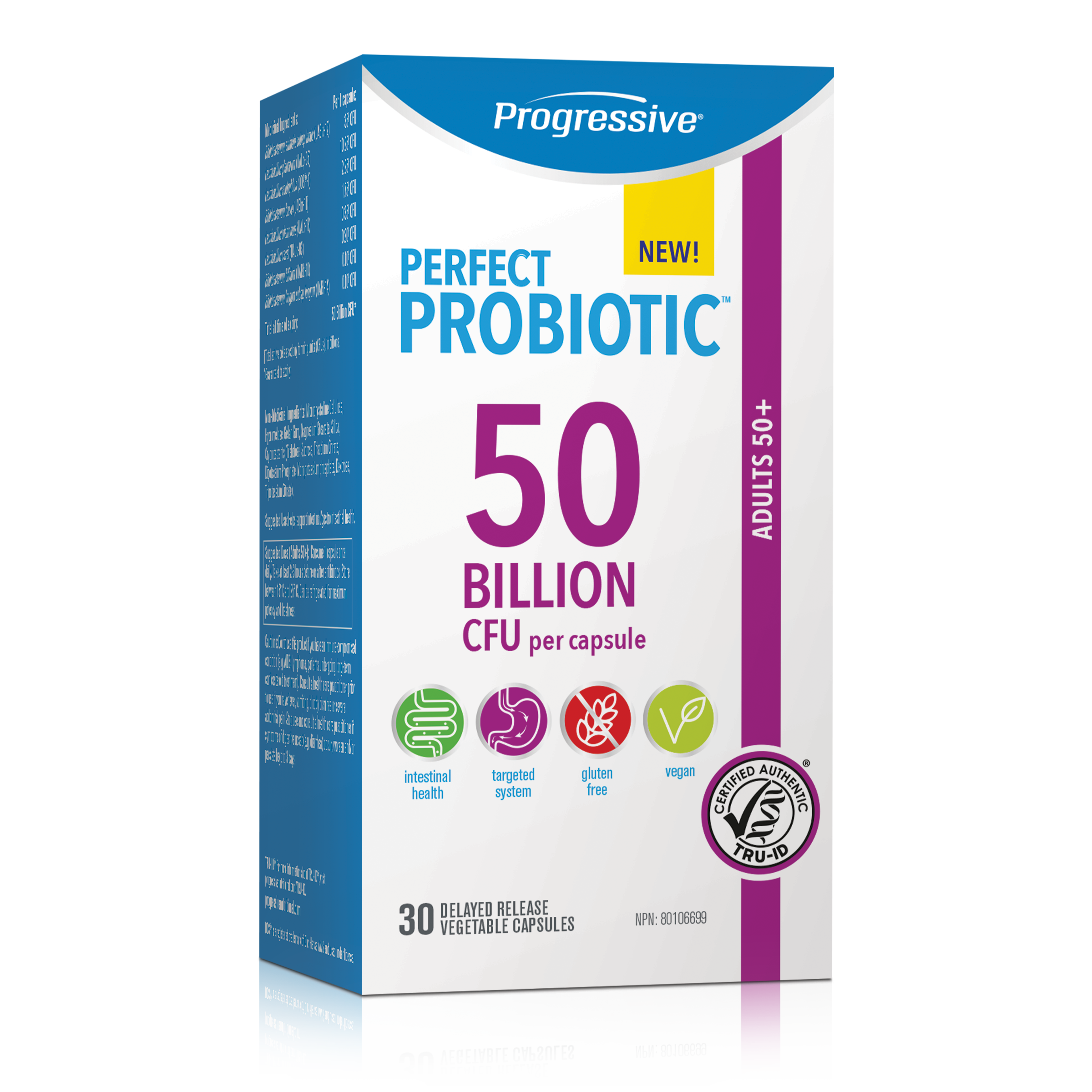 Progressive Perfect Probiotic Adult 50+ 50B