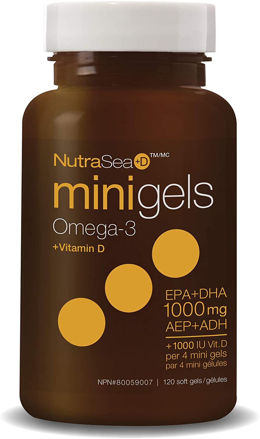 Nature’s Way NutraSea Omega-3 + Vitamin D Mini Gels – Heart & Brain Health