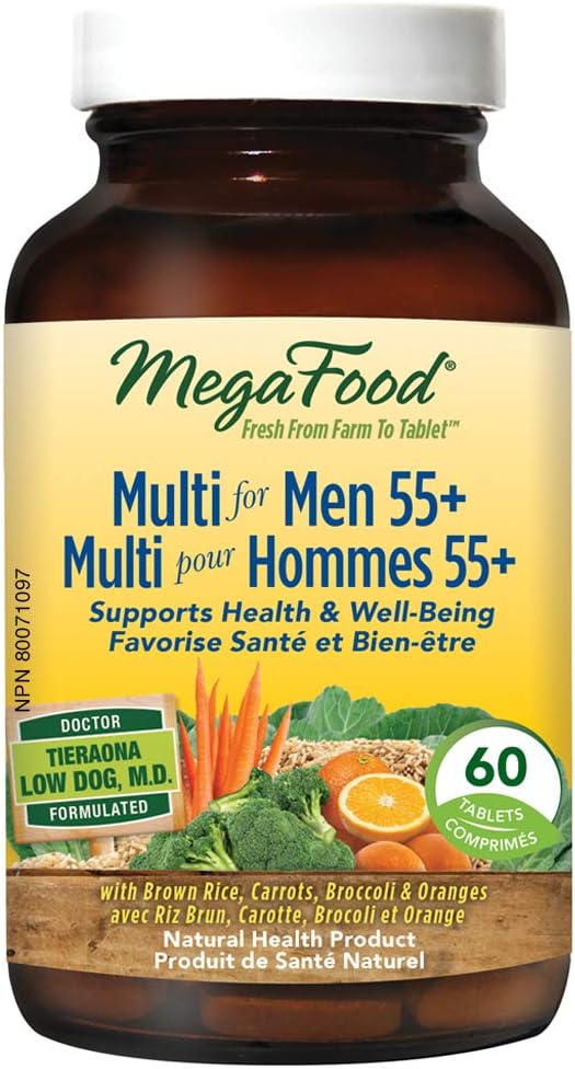 MegaFood Multi for Men 55+ – Whole Food Multivitamin for Health