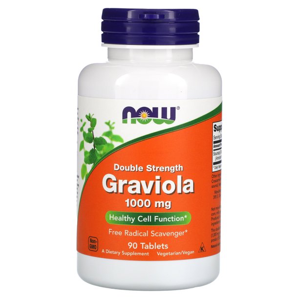 NOW Graviola 1000mg – Double Strength, Antioxidant & Cellular Support