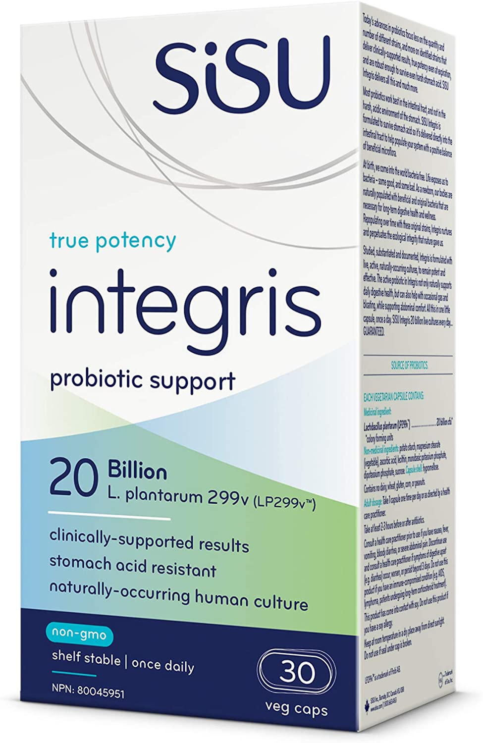 SISU VITAMINS - Integris Probiotic 20 Billion
